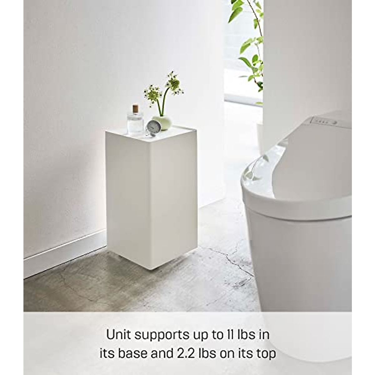 Yamazaki Bathroom Organizer Home Rolling Steel | Toilet Paper Stocker, One Size, White