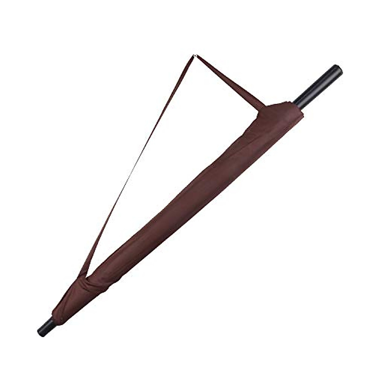 Lancoon 24 Ribs Large Umbrella Fashion Long Handle Straight Anti-UV Sun/Rain Stick Umbrella KS07Brown