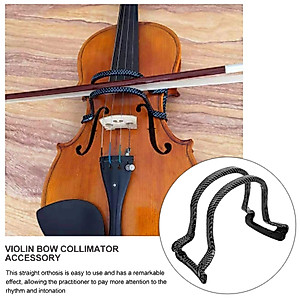 HEALLILY Violin Bow Straighten Corrector Tool Guide Fiddle Bow Collimator Beginner Starter Violin Training Teaching Accessory 8X10CM