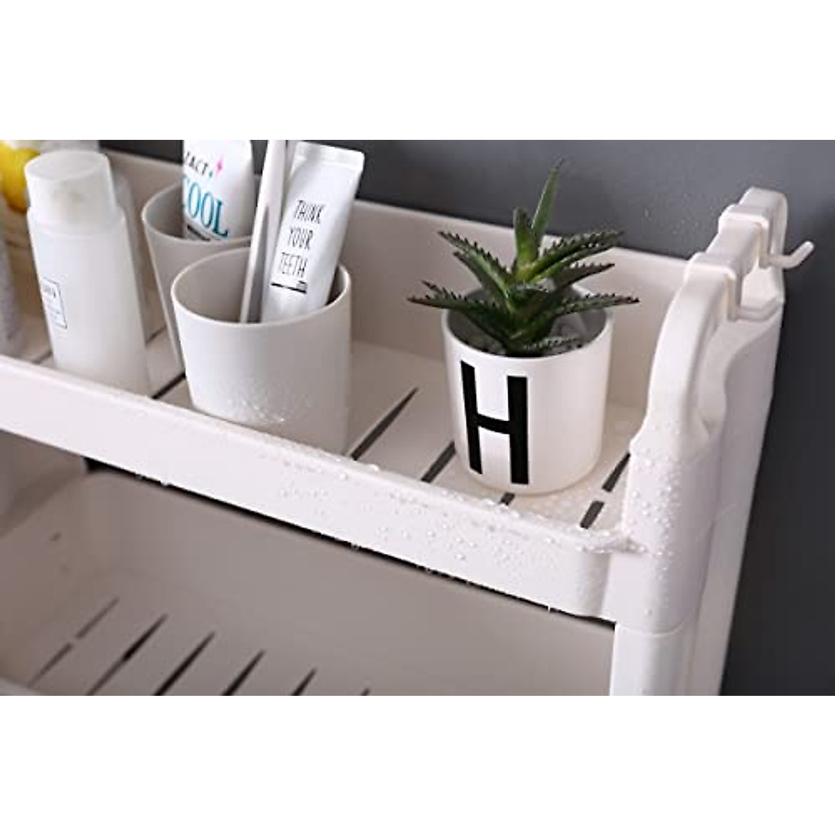 Rolling Storage Cart with Wheels – 3-Tier Organizer Rack for Effortless Organization and Mobility, Shelf Trolley with Wheels for Bathroom, Laundry, Kitchen, Baby, Office, Bedroom etc