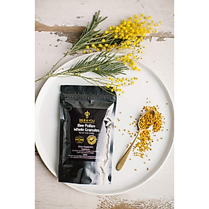 Bee and You - 100% Raw Pure Bee Pollen Granules, Amino Acids, Antioxidants, Enzymes, Vitamin B, Paleo, Keto Friendly, Gluten Free, Natural Superfood & Bee Pollen Supplement | 5 Oz Bag