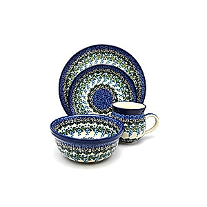 Polish Pottery 4-pc. Place Setting with Standard Bowl - Wisteria