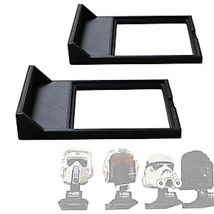TEYOUYI 2pcs Wall Mount for Lego Star Wars Helmet Display Shelf - Compatible with All Standard Lego Helmets - Black