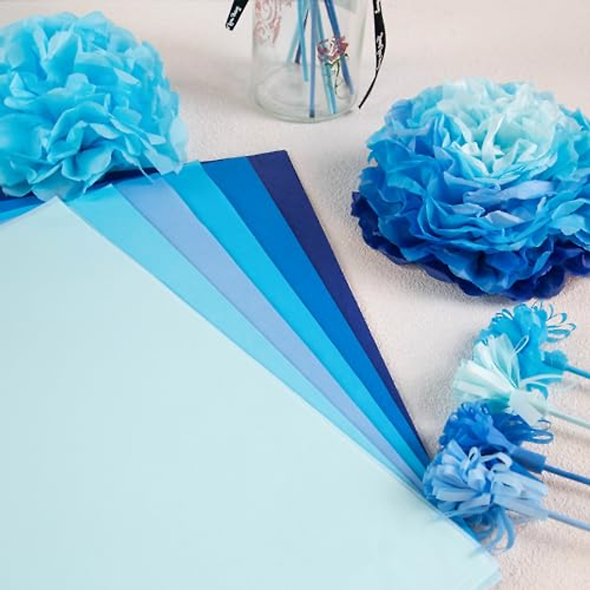 HEYPLACE 360 Sheets Tissue Paper for Gift Bags, Blue Tissue Paper Bulk 11.5 x 8Inch Tissue Paper for Gift Wrapping Crafts Graduation Wedding Birthday Party 6 Colors