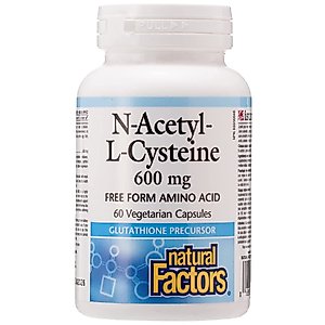 Natural Factors N-Acetyl-L-Cysteine 600 mg, 60 Capsules