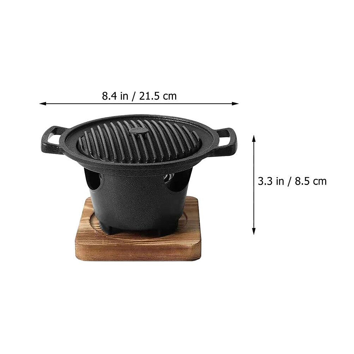 Abaodam Griddle 1 Set Korean Bbq Accessories Outdoor Stove Japanese Charcoal Stove Miniature Hibachi Grill Grill Food Charcoal Plate Tray Mini Korean Grill Barbecue Supplies Wood Indoor