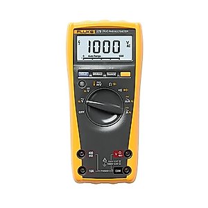 Fluke 179 Multimeter with Backlight, Includes Built-In Thermometer to Measure Temperature, Measures True-RMS AC Current and Voltage, Frequency, Capacitance, Resistance, Continuity and Diode