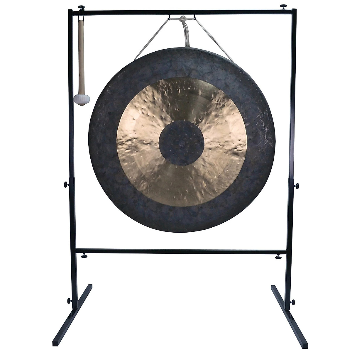 The Gong Shop 40" Chinese Chau Gong With Height Adjustable Stand/Authentic Chinese Chau Gong/Includes Gong Mallet & Hanging String/Hand Hammered Bronze Chinese Gong/Hand Select to Ensure Quality