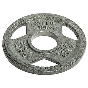 Signature Fitness Cast Iron Plate Weight Plate for Strength Training and Weightlifting, 2-Inch Center, 2.5LB (Single)