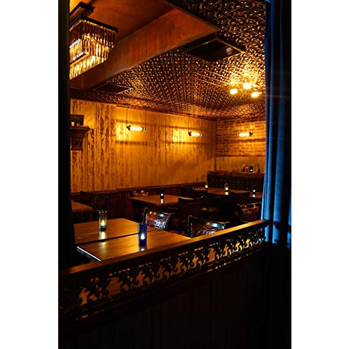 From Plain To Beautiful In Hours 290 Scarlette PVC 2' x 2' Lay-in Ceiling Tile (Covers / 100 sq.ft), Antique Copper, 25 Piece