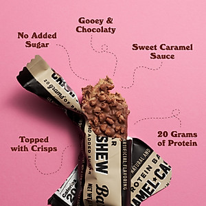 Barebells Protein Bars Caramel Cashew - 12 Count, 20g High Protein Treats - Chocolate Nutrition Bar with 1g Total Sugars - On-The-Go Breakfast or Post-Workout Snack