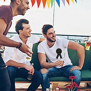 King Tinplate Badge Pin, Black Rosette Birthday King Button for Men Boy, Crown Happy Birthday Award Badge Pin, Kids Party Decorations