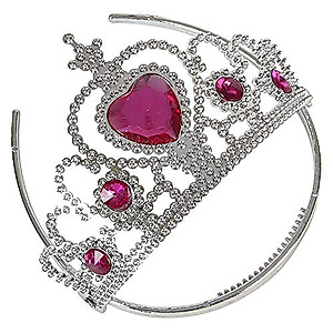 Rhode Island Novelty Tiaras with Heart Stones (12-Pack)