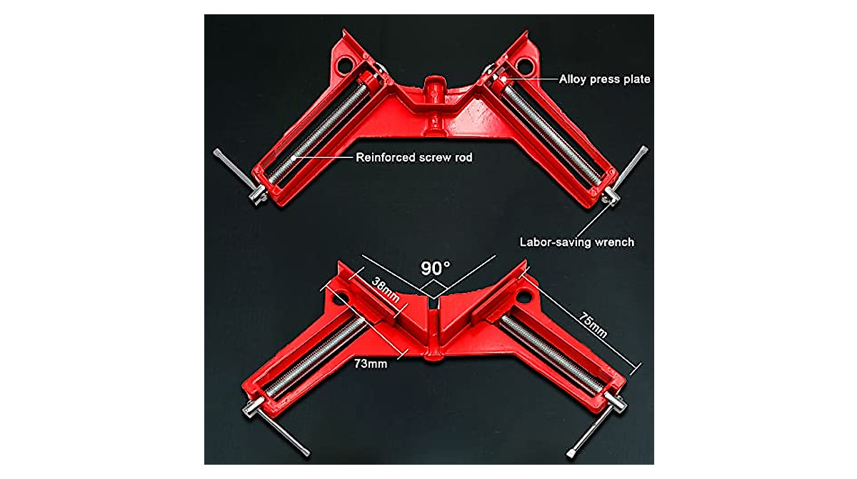 Corner Clamps for Woodworking - 4 Pcs 90 Degree Right Angle Clamps