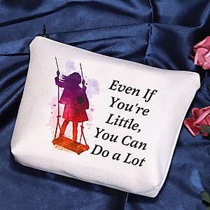 POFULL Matilda the Musical Inspired Gift Broadway Musical Gift Even If You're Little You Can Do a Lot Cosmetic Bag (Little Can Do a Lot)