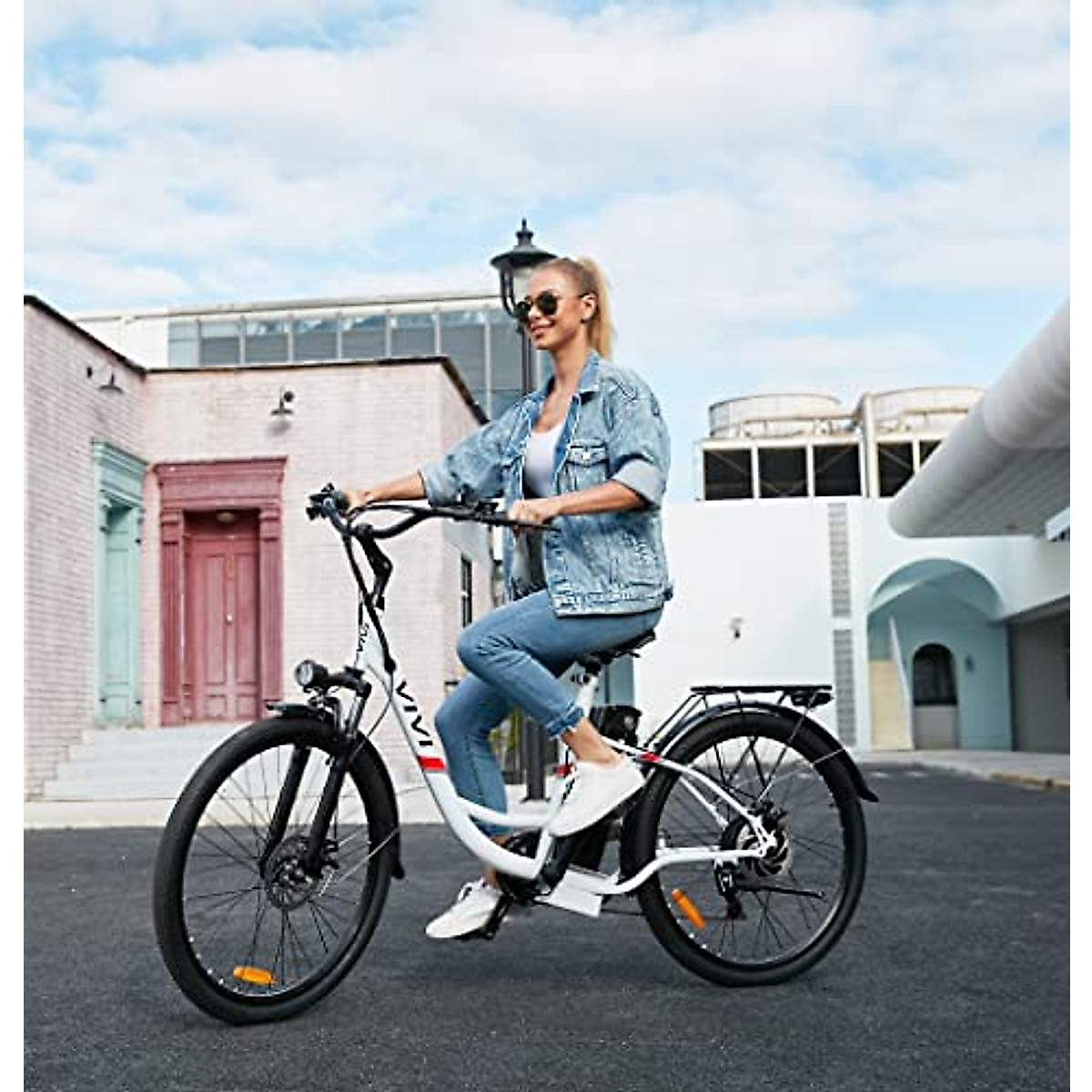 Vivi Electric Bike, 26/20 Inch Electric Bicycle for Adults, 500W E-Bike with 48V Removable Battery, 7 Speed Electric Commuter Cruiser Bike 20MPH & 50 Mile Adult Electric Bikes City Women