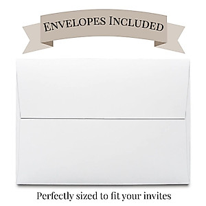 Amanda Creation Watercolor Violet Floral Baby Shower Party Bundle Includes 20 each of Invitations with Envelopes + 4 Different Sizes of Decorative Stickers, Diaper Tickets & Bring a Book Cards