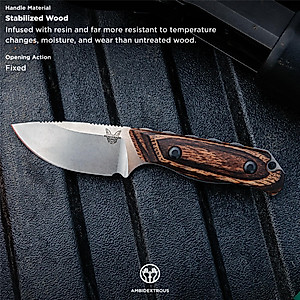 Benchmade - Hidden Canyon Hunter 15017 Fixed Blade Hunting Knife with Wooden Handle (15017)