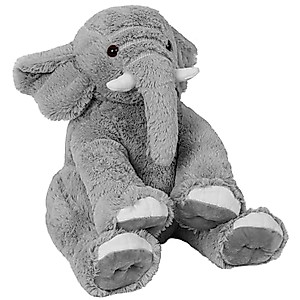 OurHonor Weighted Elephant Stuffed Animals, 5Lb Weighted Plush Giant 16in Elephant Throw Pillow Plushie for Boys, and Girls Christmas (Grey)