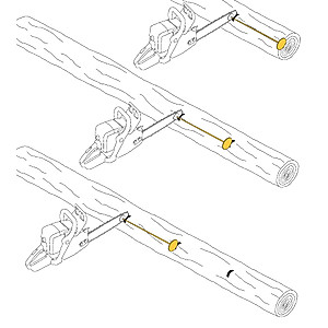 The Firewood Gauge (15”) - The Original Patented Magnetic Firewood Measuring Tool – Strong Durable Flexible Fiberglass with a Whopping 88 Pound Pulling Force Magnet attaches to Any Chainsaw Bar