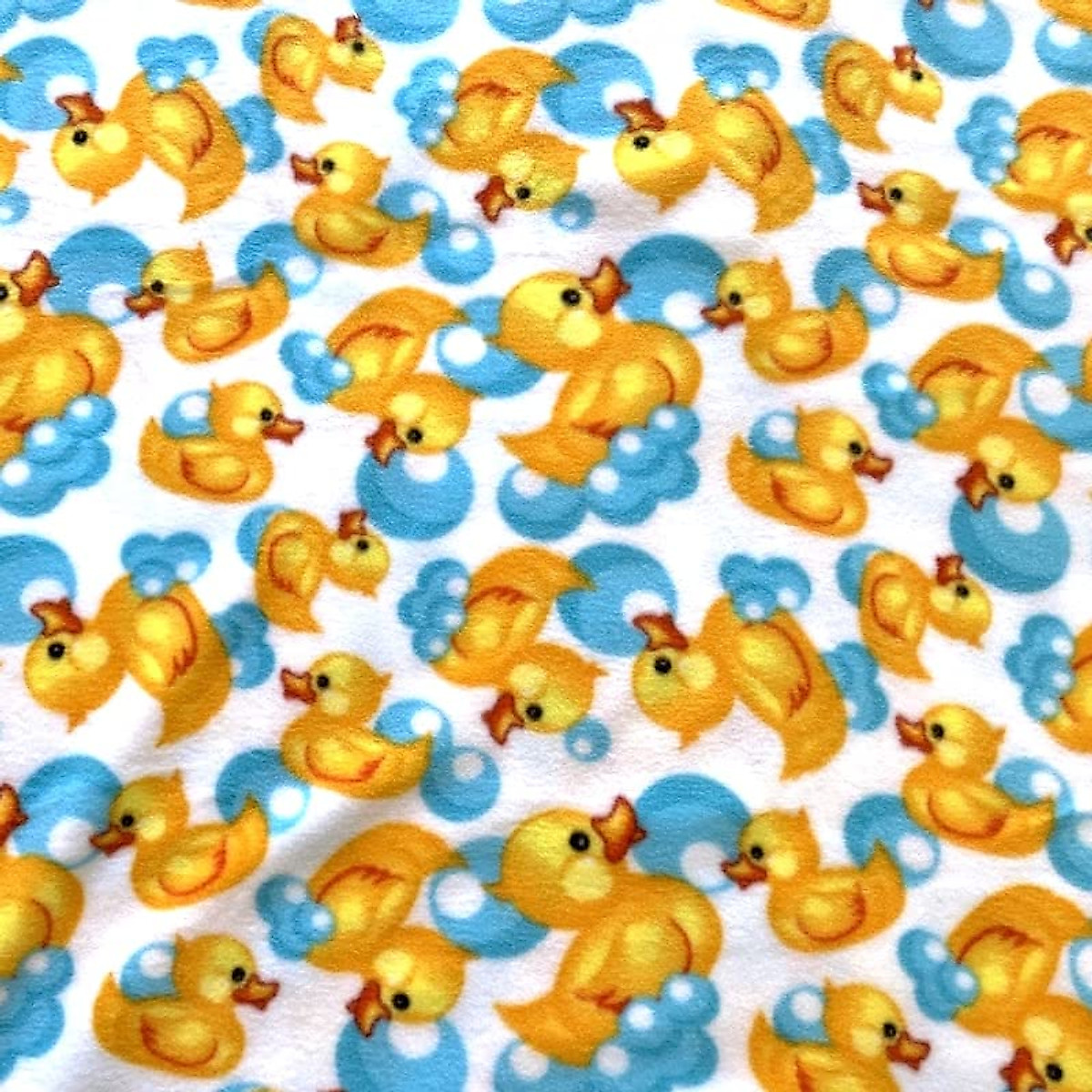 Rubber Ducky Anti-Pill No-Sew Throw Fleece Fabric Kit (72x60)