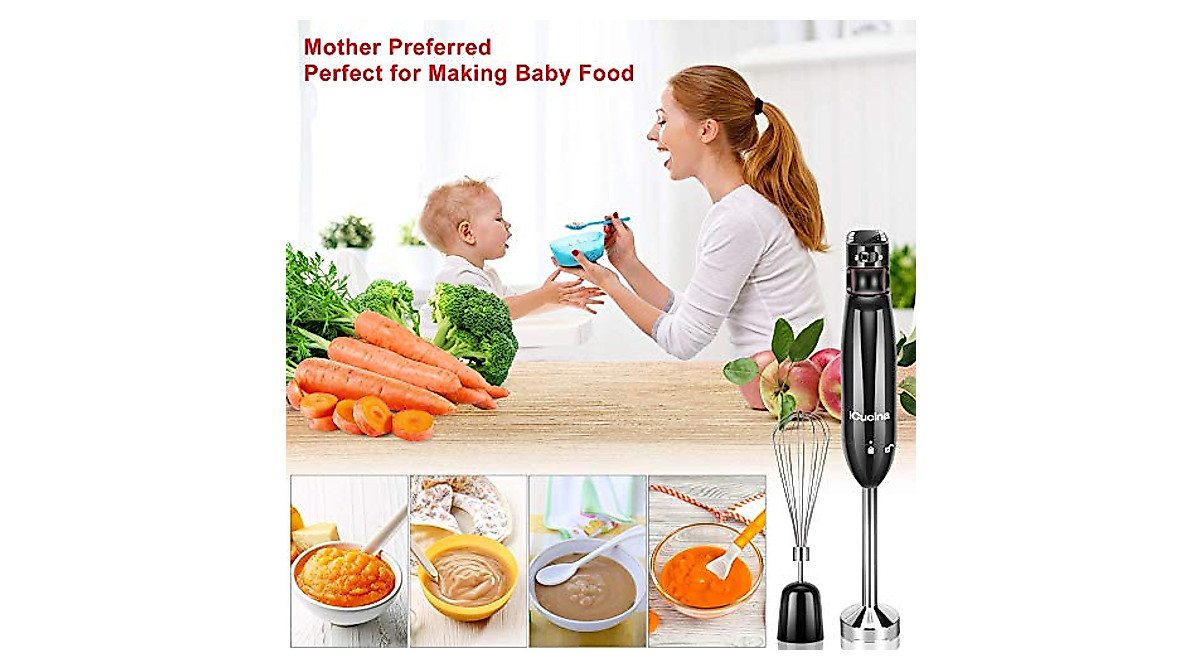 iCucina 4-in-1 Hand Blender - Powerful 400W, Versatile & Easy to Use