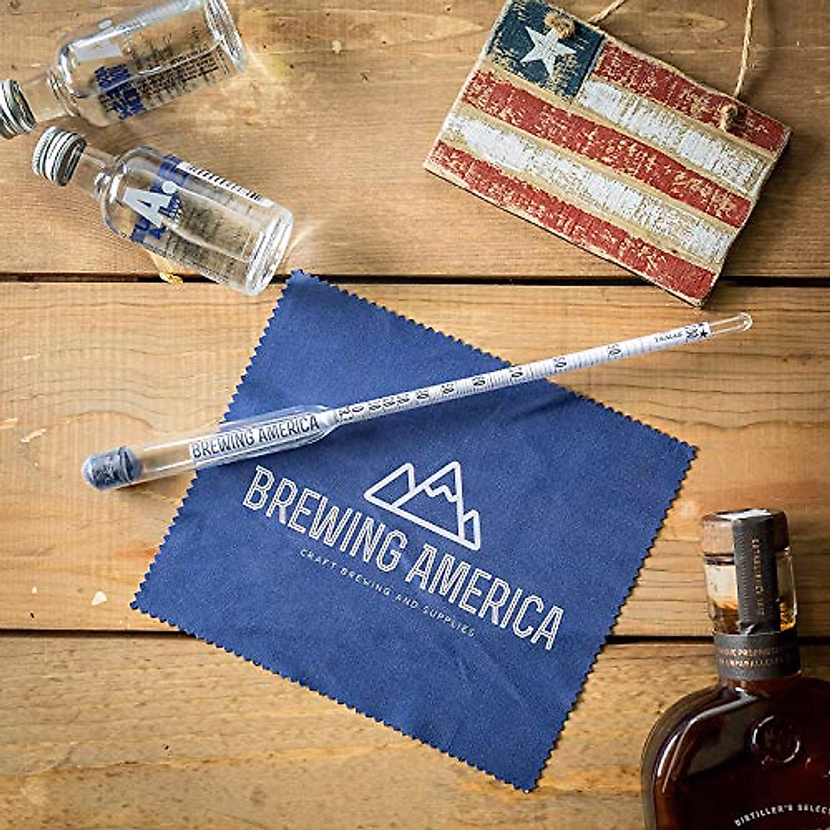 American-Made Alcohol Hydrometer Tester 0-200 Proof & Tralle Pro Series Traceable - Distilling Moonshine Alcoholmeter for Proofing Distilled Spirits