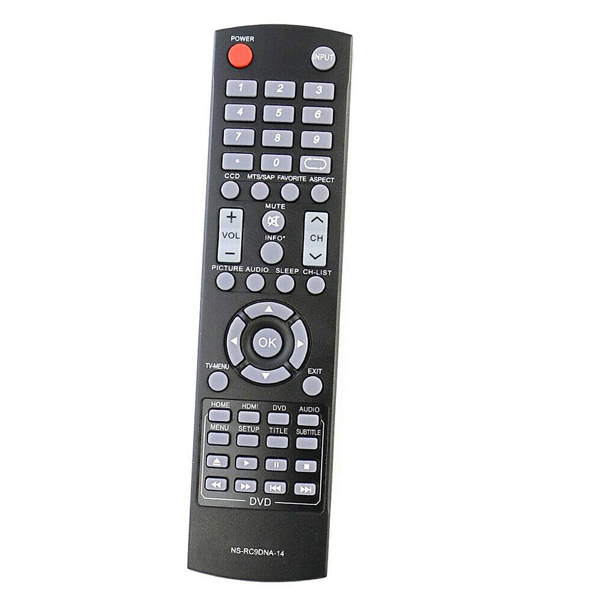 NKF New NS-RC9DNA-14 Remote Control for Insignia TV NS-32DD220NA16 NS-32DD310NA15