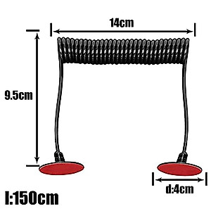 I3C 1.5M/4.9Ft Retractable Remote Control Tether, Remote Leash, Remote Cord, Remote Control Security Lock for TV, DVD, Game Console, Tablets