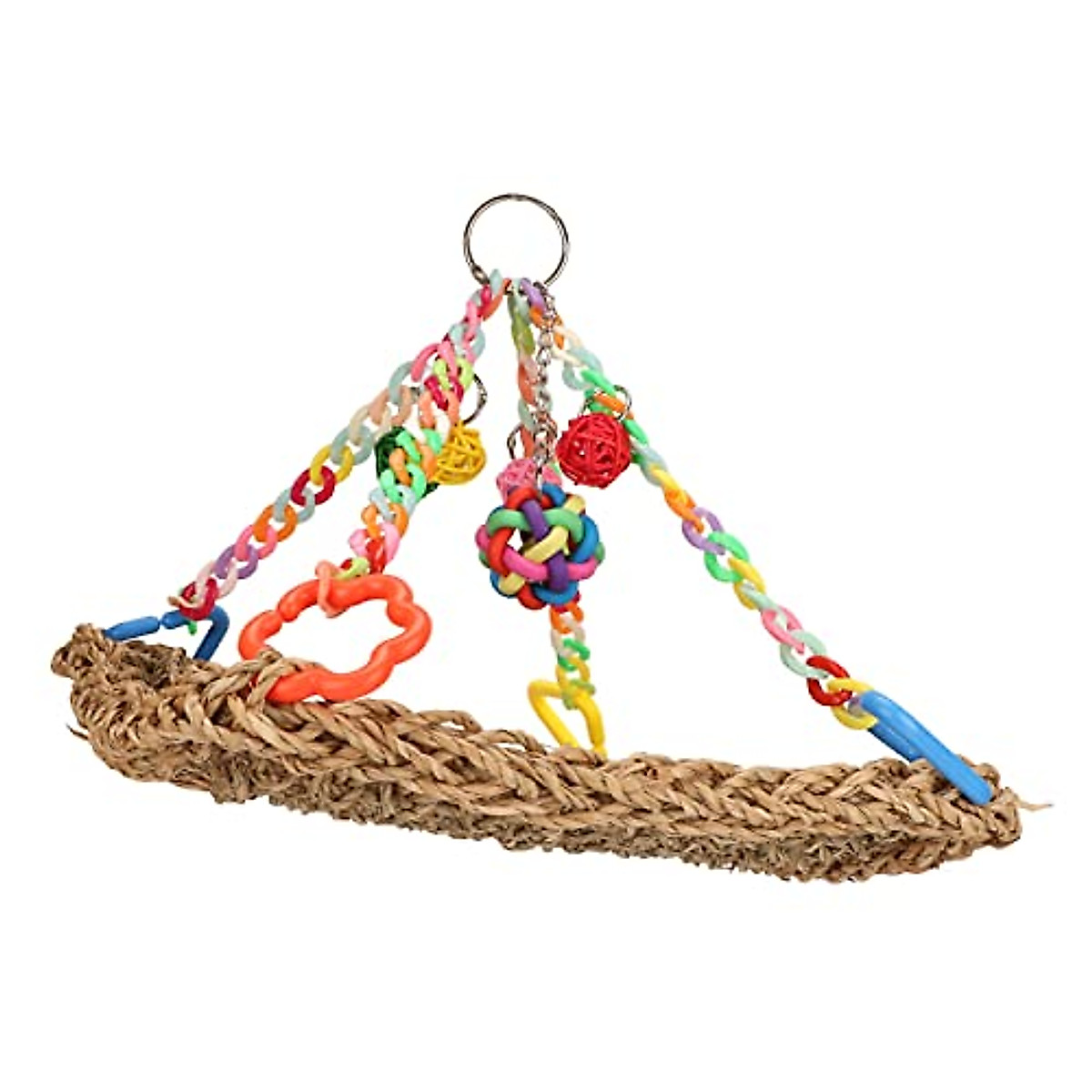 Bird Climbing Net Bird Climbing Net Colourful Bird Chewing Toy Swing Hammock Chewing Hanging Mat for Decoration Playing Colourful Swing Hammock