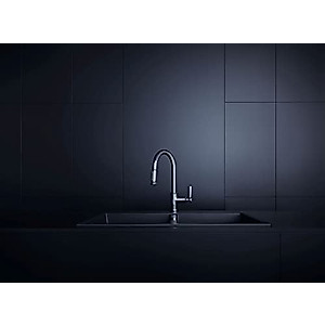 AXOR Montreux Chrome High Arc Kitchen Faucet, Kitchen Faucets with Pull Down Sprayer, Faucet for Kitchen Sink, Magnetic Docking Spray Head, Chrome 16581001