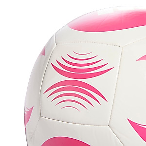 adidas Unisex Starlancer Club Soccer Ball, White/Shock Pink, 5