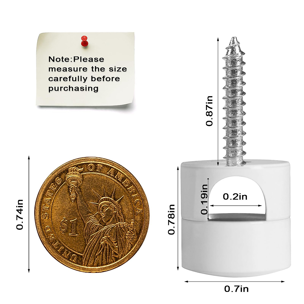 6 Pack Plastic Swag Hooks for Ceiling Hanging,Sangle Sopffy Lamp Hook for Hanging Pendant Lighting Fixture Ceiling Light Hook for Chandelier Ceiling Lights Cable,White