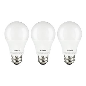 Sunlite LED A19 Light Bulbs, 15 Watts (100W Equivalent), 120V, 1500 Lumens, Standard E26 Base, Non-Dimmable, 220 Degree Beam Angle, ETL Listed, 4000K Cool White, 3 Pack