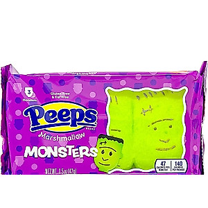 Halloween Peeps Candy Bundle - 4 Pack of Marshmallow Peep's - Perfect Halloween Candy, Fall Candy, Trick Or Treat Candy - Pumpkins, Monsters, Skulls, Ghosts - 7.5 Ounces