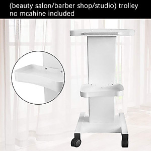 White Salon Rolling Tray Table, Beauty Trolley Cart with Wheels, Spa Stand Holder Cart for Salon Equipment, Salon Storage Beauty Instrument Cart for Homes Office