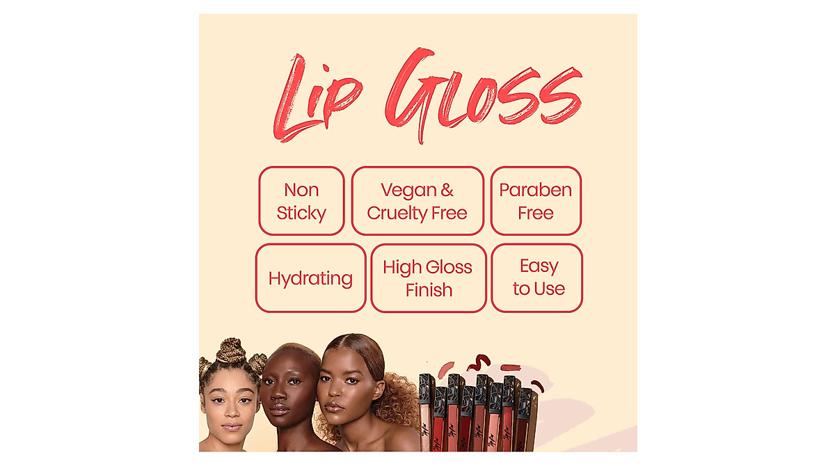 The Lip Bar Vegan Lip Gloss - High Shine, Non-Sticky