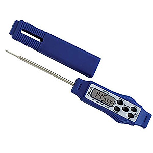 Taylor 9877FDA Compact Waterproof Digital Thermometer, 2.81" Stem Length with an Fda Recommended 1.5mm Probe Diameter, Blue