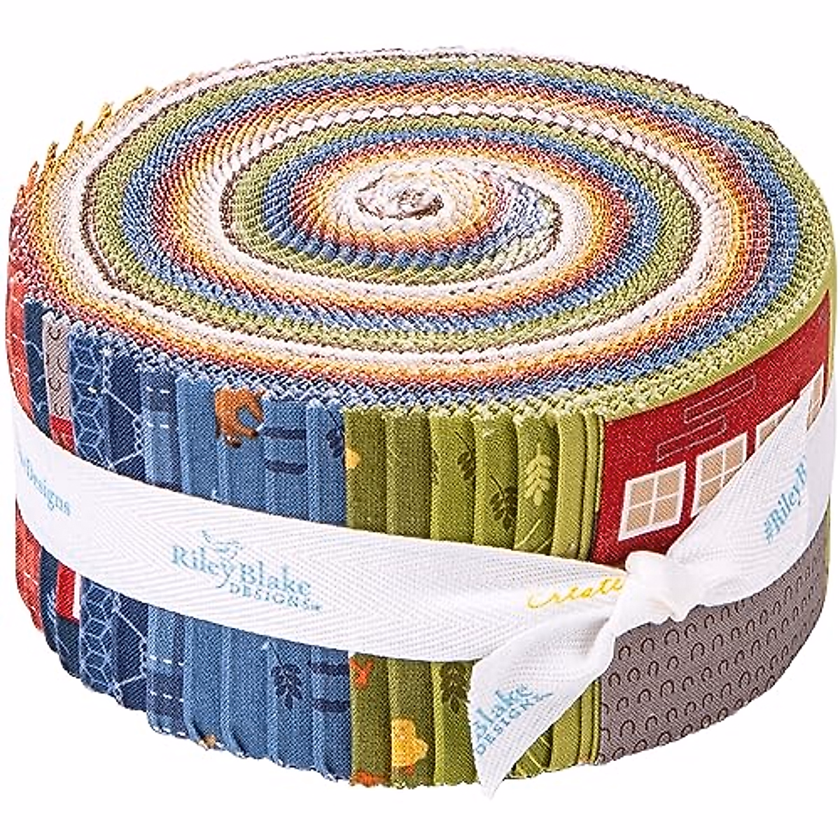 Jennifer Long Country Life Rolie Polie 40 2.5-inch Strips Jelly Roll Riley Blake Designs RP-13790-40