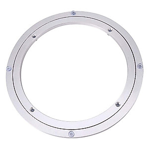 Dining Table Turntable, Heavy Duty Aluminium Alloy Rotating Bearing Swivel Plate Tabletop Round Smooth Turntable for Kaleidoscopes Tabletop Serving Trade Show Displays(10 Inch)
