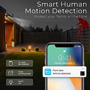 Wireless Solar Security Camera, 2K Outdoor WiFi Surveillance Camera with Spotlight, IP67, Motion Detection Alarm, Color Night Vision, 2-Way Audio, Cloud/SD Card Storage