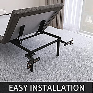 Ogonbrick Headboard Brackets - Universal Headboard Brackets for Metal Bed Frame Adjustable Bed Headboard Wall Mounting Brackets Footboard Extension Kit Fit for Twin Full Queen King Size Bed Black