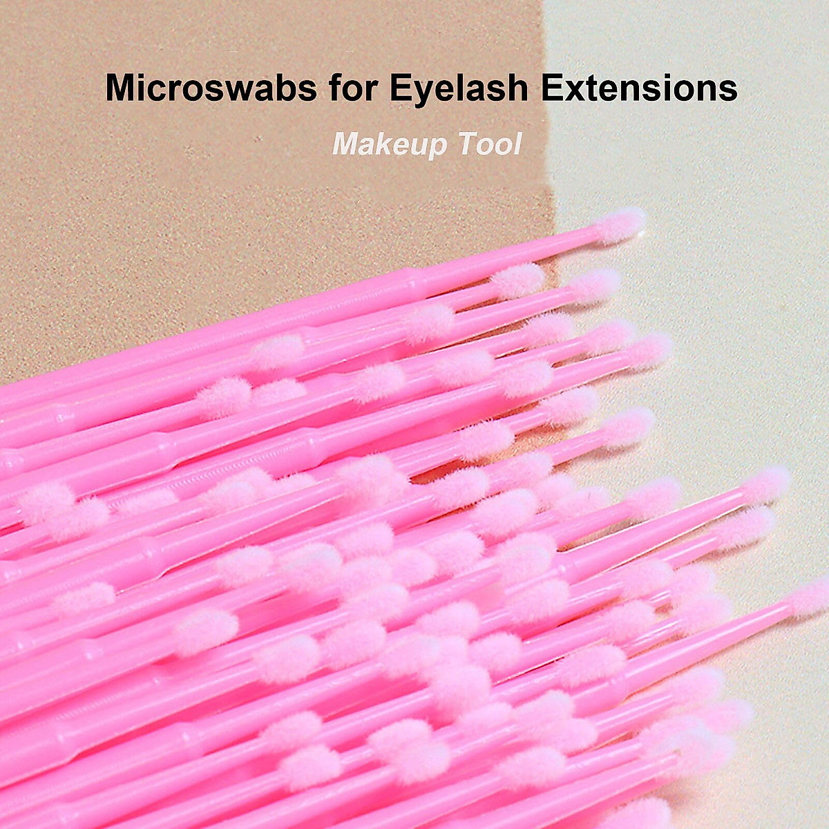 1200PCS Disposable Micro Applicators Brush for Eyelash and Make up Brushes and Personal Care Microswabs Pink (Head Diameter: 2.0mm)