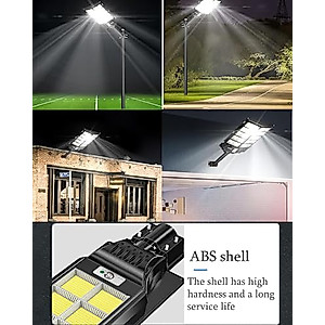 ZXXHNNAIH Solar Street Light IP66 Waterproof Solar Parking Lot Lights 3800LM-8080L Can be selecte,for Basketball Court Patio