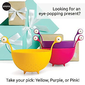 OTOTO Spaghetti Monster - Kitchen Strainer for Draining Pasta, Vegetable, Fruit - Colander Dimensions 12.2x 8.27x 7.48 in - BPA free Food Strainers for the Kitchen - Strainer and Colander