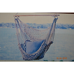 Gifts & Decor Cotton Rope Hammock Cradle Chair with Wood Stretcher
