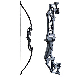 TOPARCHERY Archery Takedown Recurve Bow Hunting Long Bow Alloy Riser for Outdoor Shooting Training- Right Hand - Draw Weight 30lbs 40lbs - with Arrow Sight, Arrow Brush