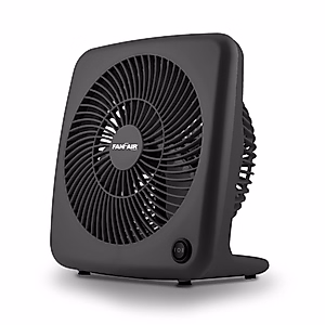 FanFair 7-inch Air Fan Dual Speed Personal Fan, Quiet Cooling, Safe for Bedroom, Home or Office Use, Black