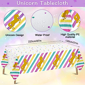 129Pcs Unicorn Theme Birthday Party Decorations Supplies For Girls,Rainbow Unicorn Balloon Garland Arch Kit With Unicorn Backdrop Tablecloth,Fringe Curtain Rainbow Gold Confetti Pink Purple Balloons