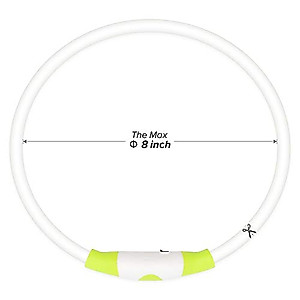 BSEEN Light Up Dog Collars - Glowing LED Dog Collar, TPU Cuttable Lighted Puppy Collar, Rechargeable Dog Walking Light for Small Medium Large Dogs (Green)